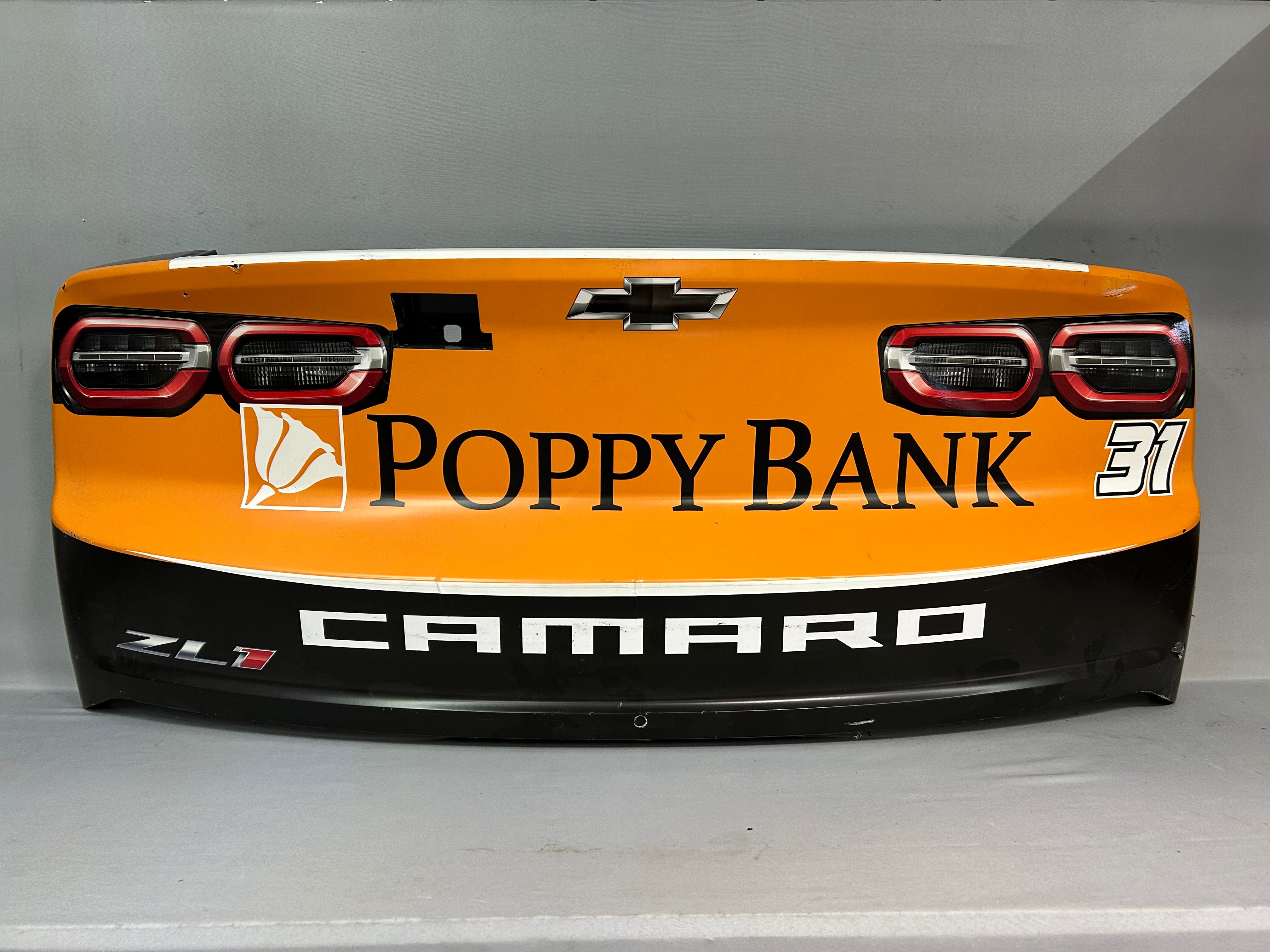 Daniel Hemric #31 2024 Poppy Bank Nascar Rear Bumper – Race Day Authentics
