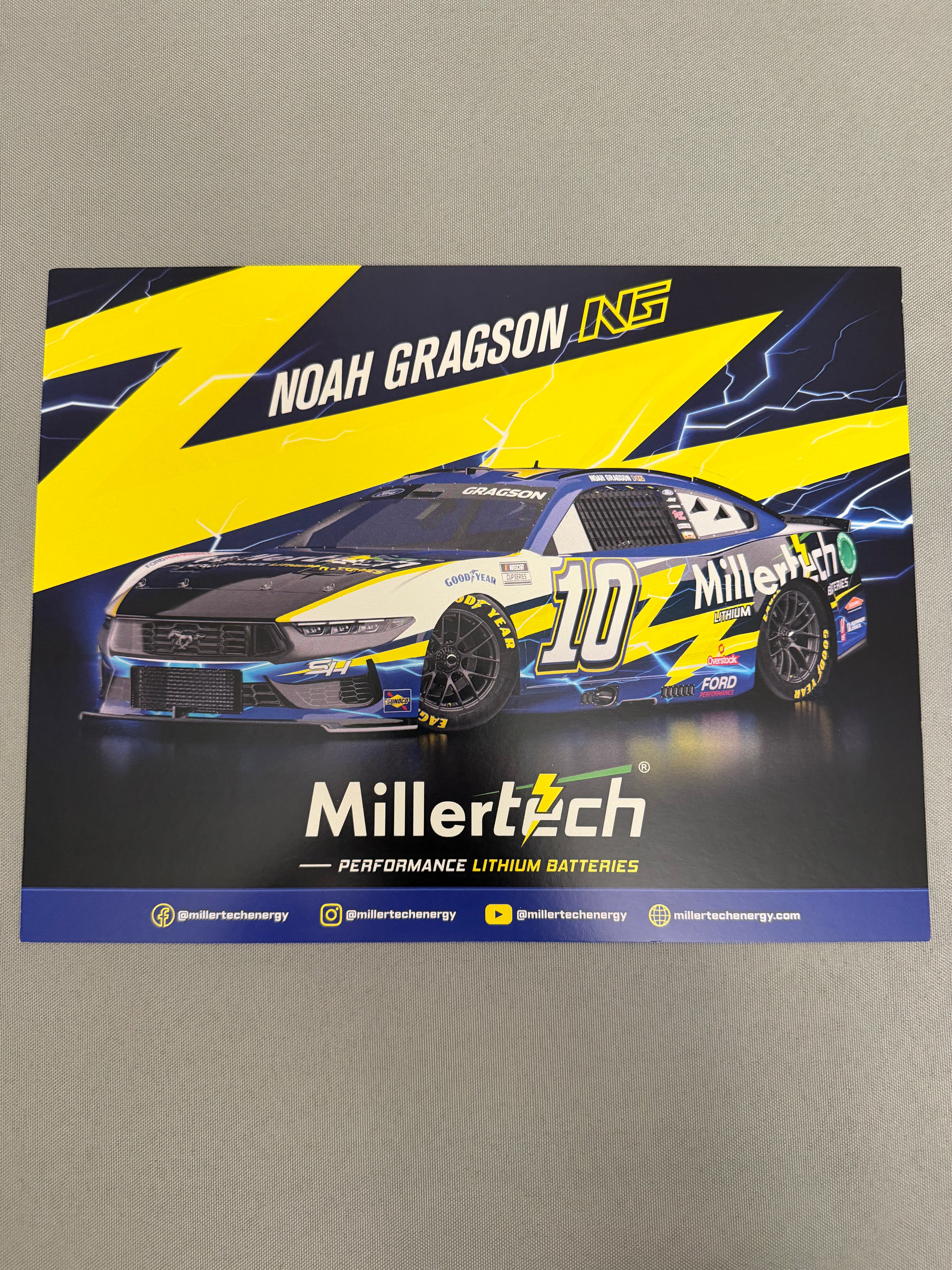 Noah Gragson #10 2024 Millertech Nascar Hero Card – Race Day Authentics